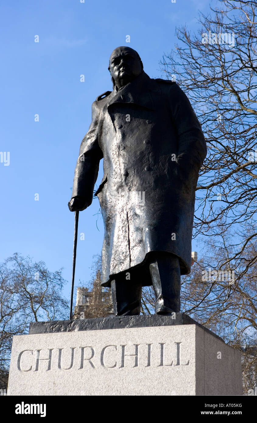 prime minister sir winston churchill westminster parliment square ...