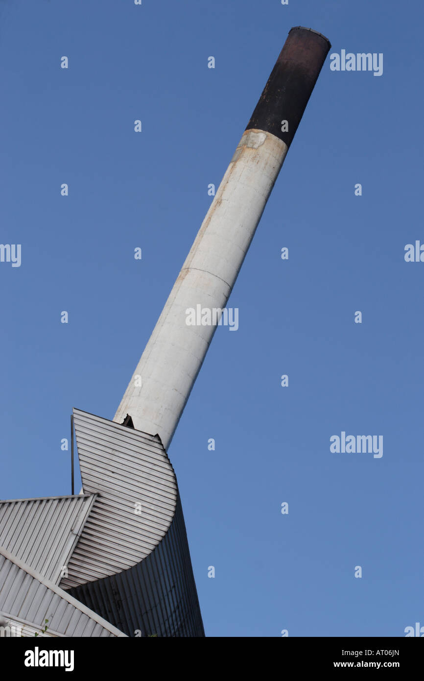 Factory Chimney and Roof Detail at Owens-Illinois' Glassworks at Alloa ...