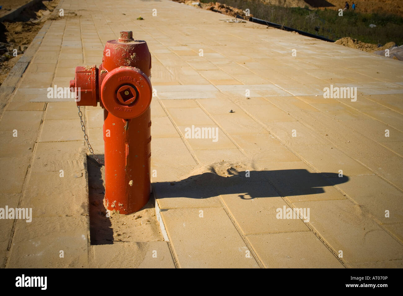Fire hydrant on construction works Stock Photo - Alamy