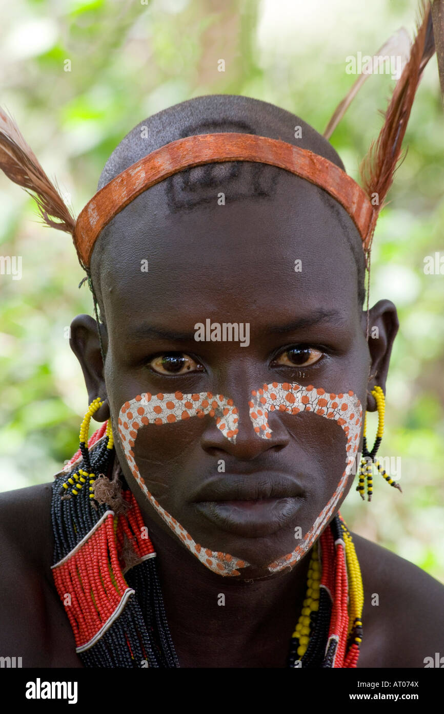 Hamer Man Who is a Maze or a Whipper for Ceremonies, Dineka, Omo River ...