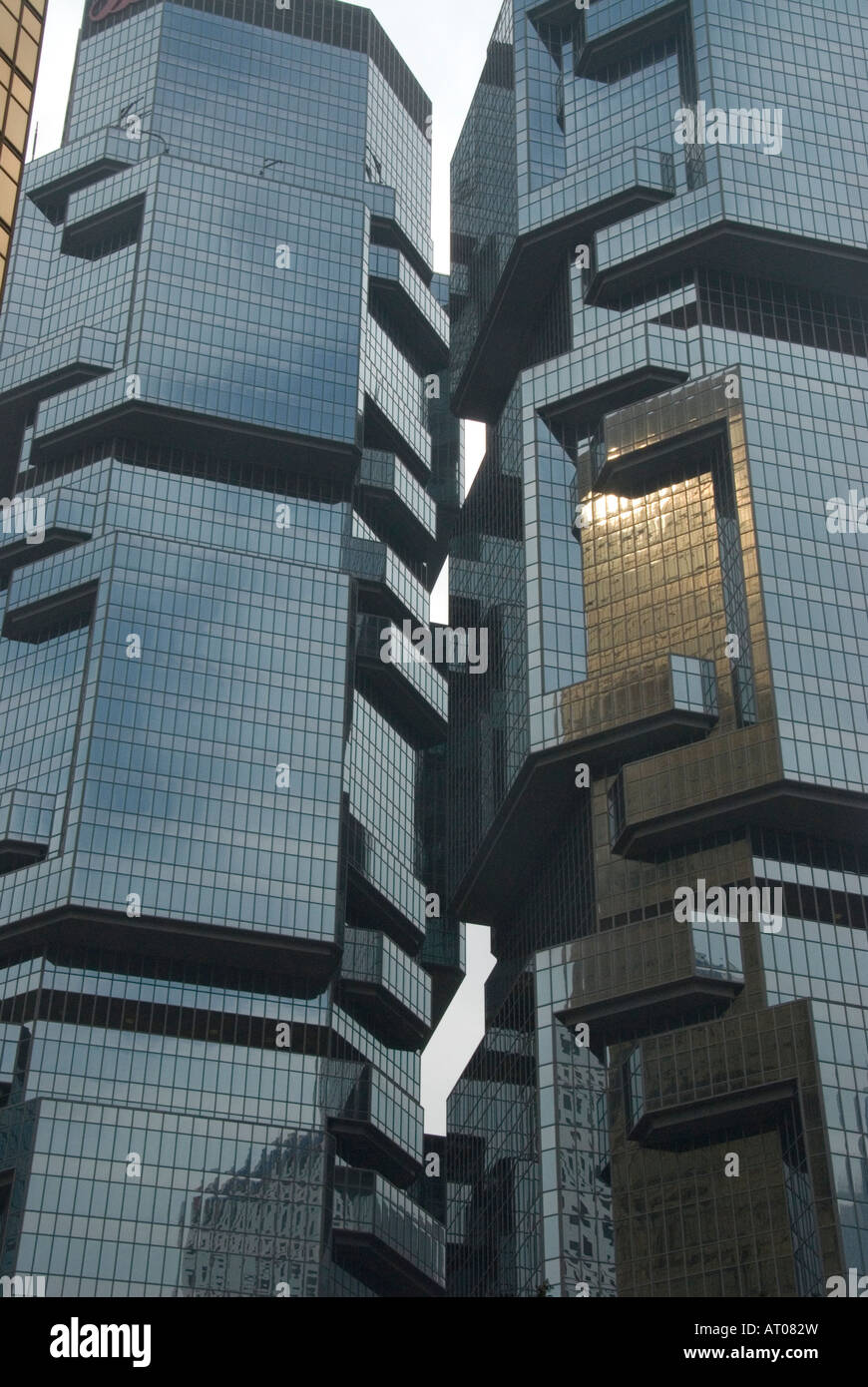 Hong Kong tower blocks offices block office building commerce Stock ...