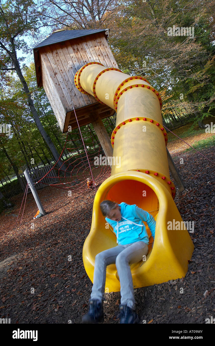 slide on the playground Stock Photo - Alamy