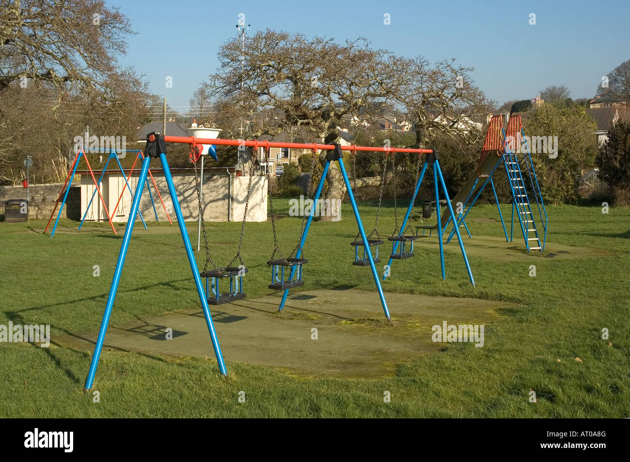 Empty childrens playground hi-res stock photography and images - Alamy