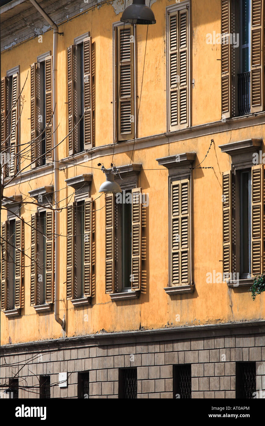 Residential building Milan Italy Stock Photo - Alamy