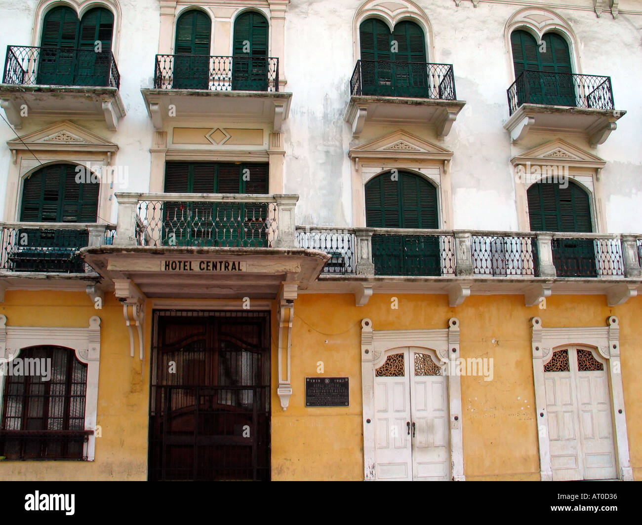 Run Down Hotel Central Casco Viejo Panama Stock Photo - Alamy