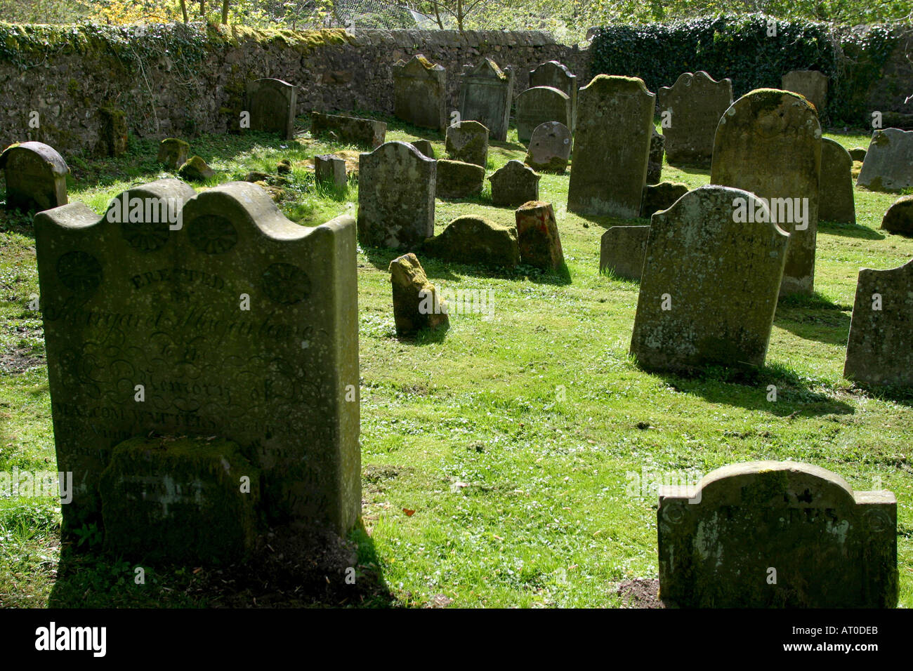 Old graveyard scene Stock Photo - Alamy