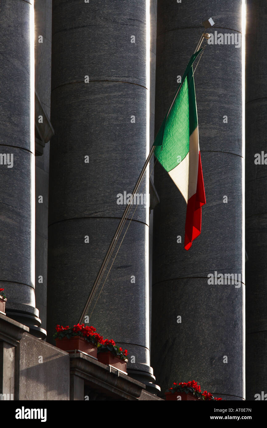 Italian flag Milan Italy Stock Photo - Alamy