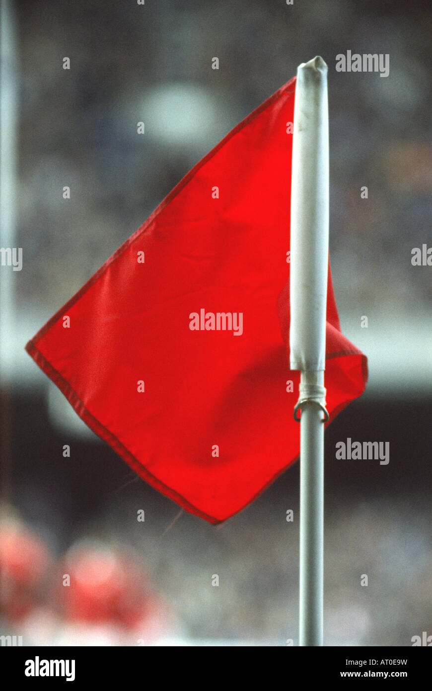 Red Corner Flag on a Sports Pitch Stock Photo - Alamy