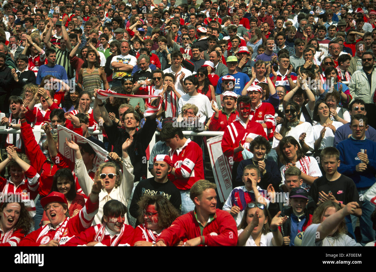 Crowd at Rugby Match Stock Photo - Alamy