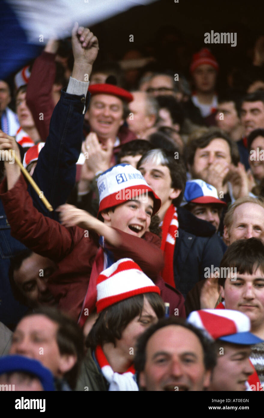 Boy Cheering in the crowd at a Rugby match Stock Photo - Alamy