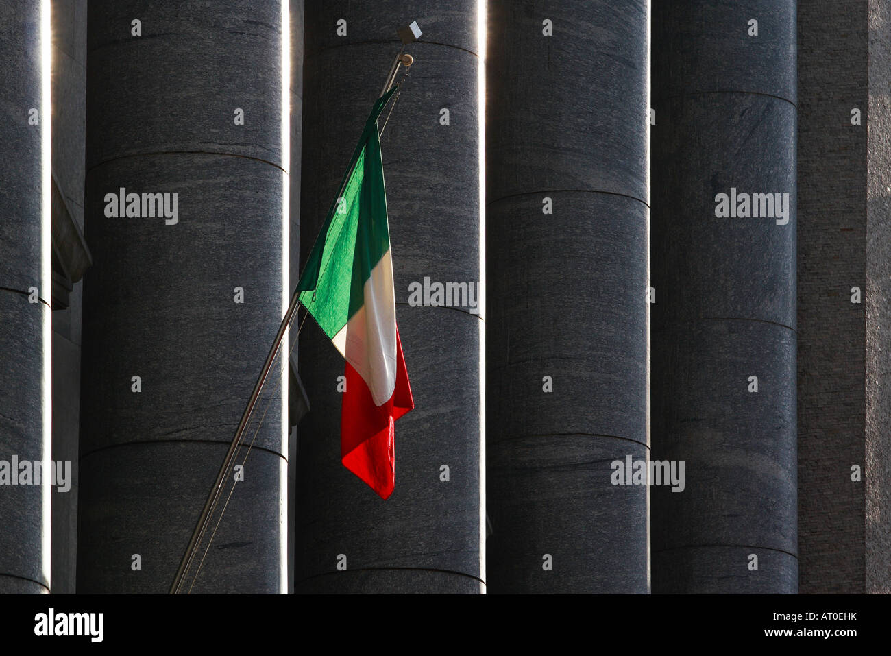 Italian flag Milan Italy Stock Photo - Alamy