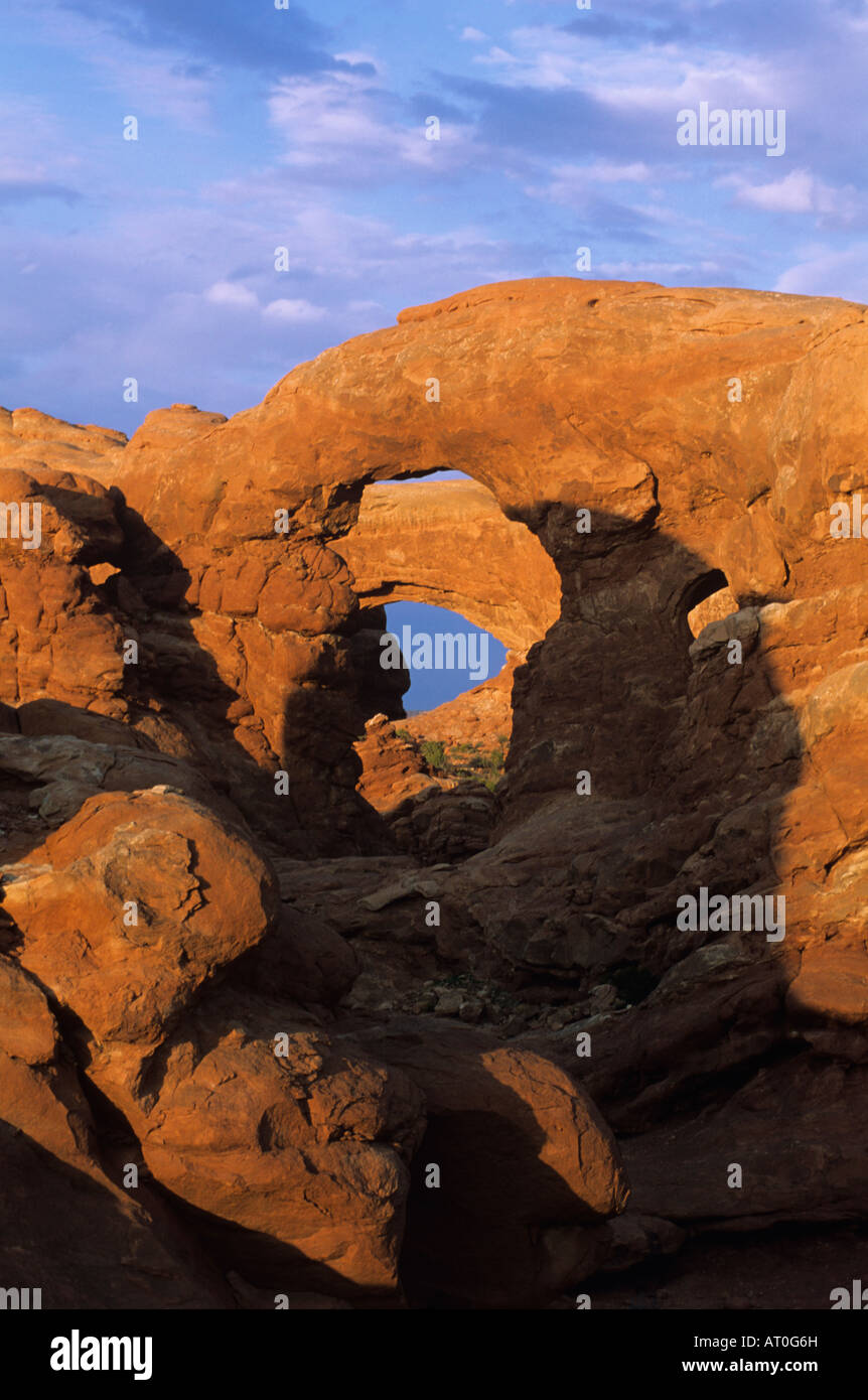 Turret Arch, Windows area, Arches National Park, Utah Stock Photo - Alamy