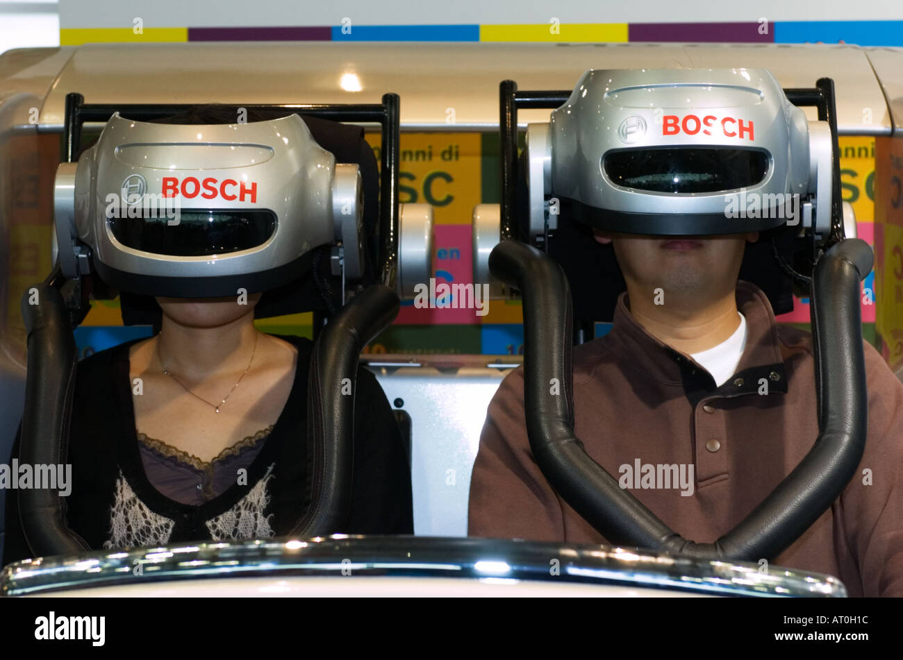 Advanced driving simulator machine on display at Tokyo motor show 2005 ...