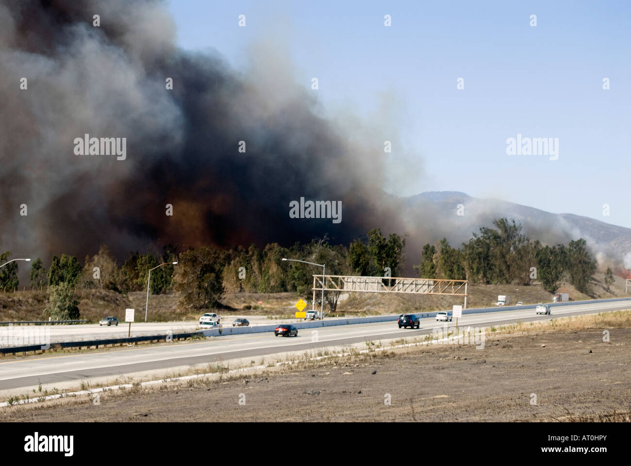 Wildfire smoke california highway hi-res stock photography and images ...