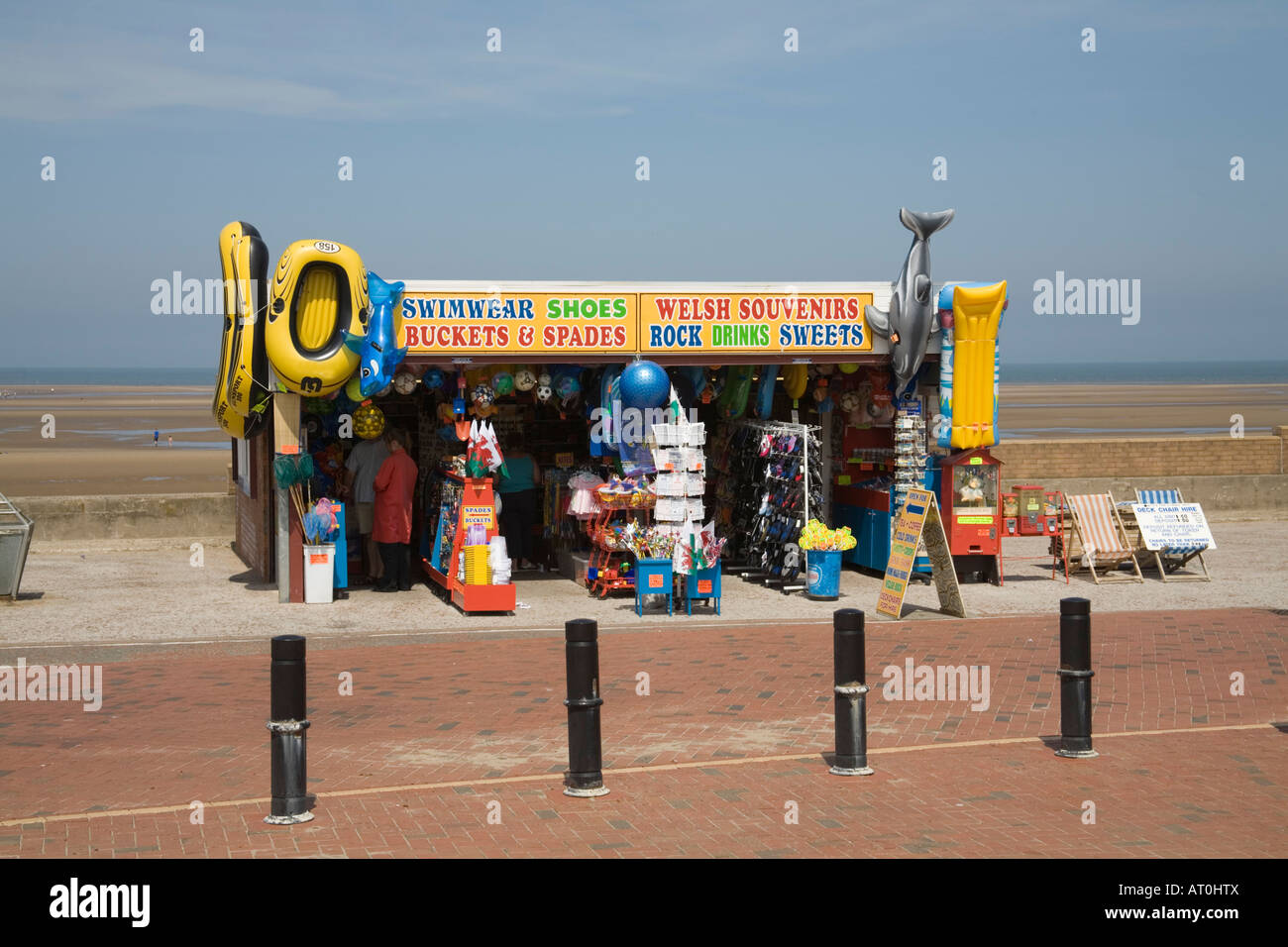 RHYL DENBIGHSHIRE NORTH WALES July A beach side shack that sells a ...