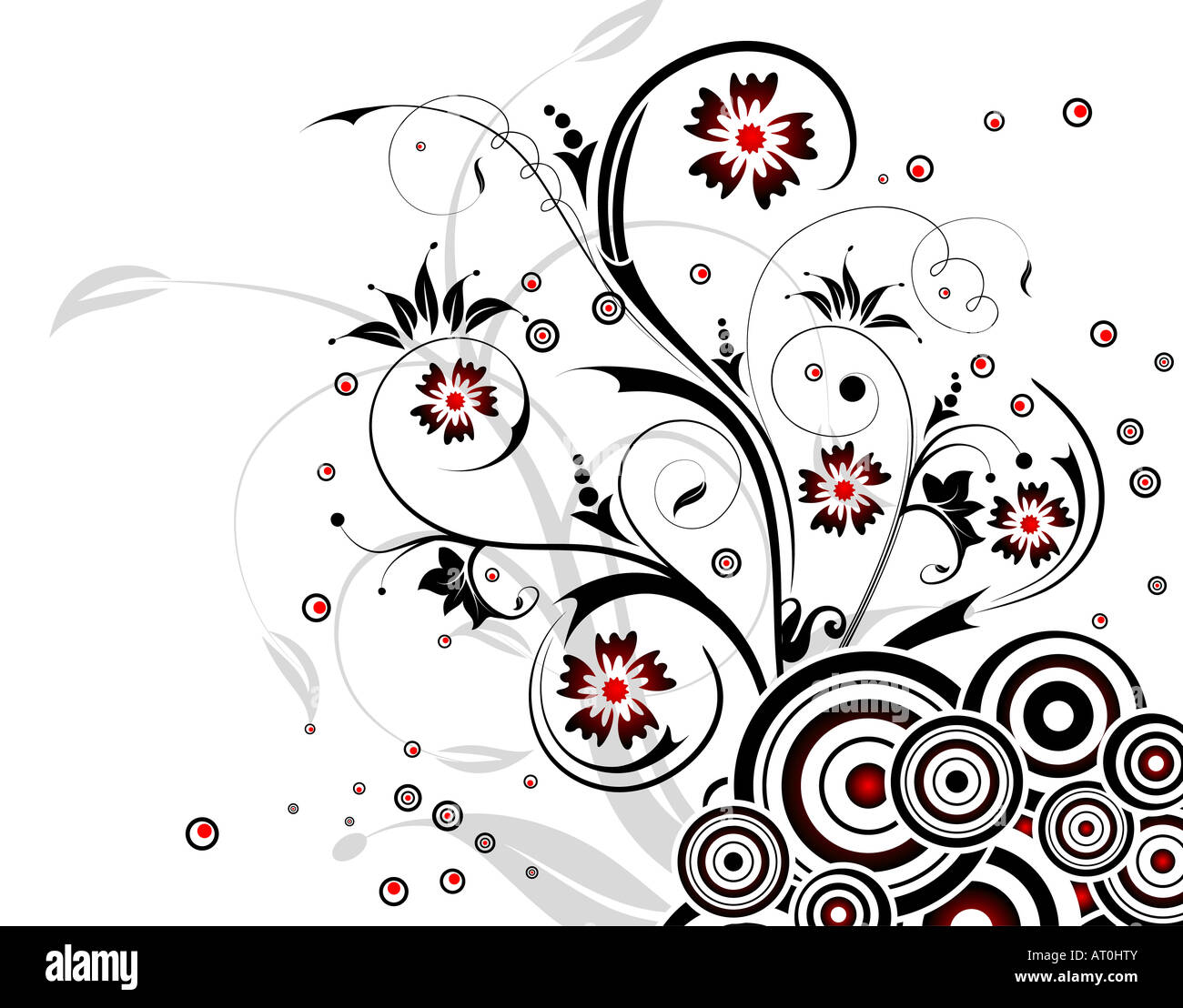Flower background with circle element for design vector illustration ...