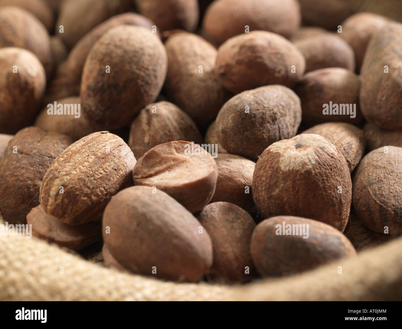 Shea Nuts in a hessian bag Stock Photo - Alamy