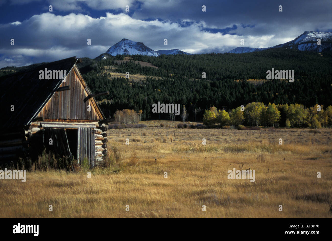 old barn on a homestead site at the west end of Yellowstone National ...