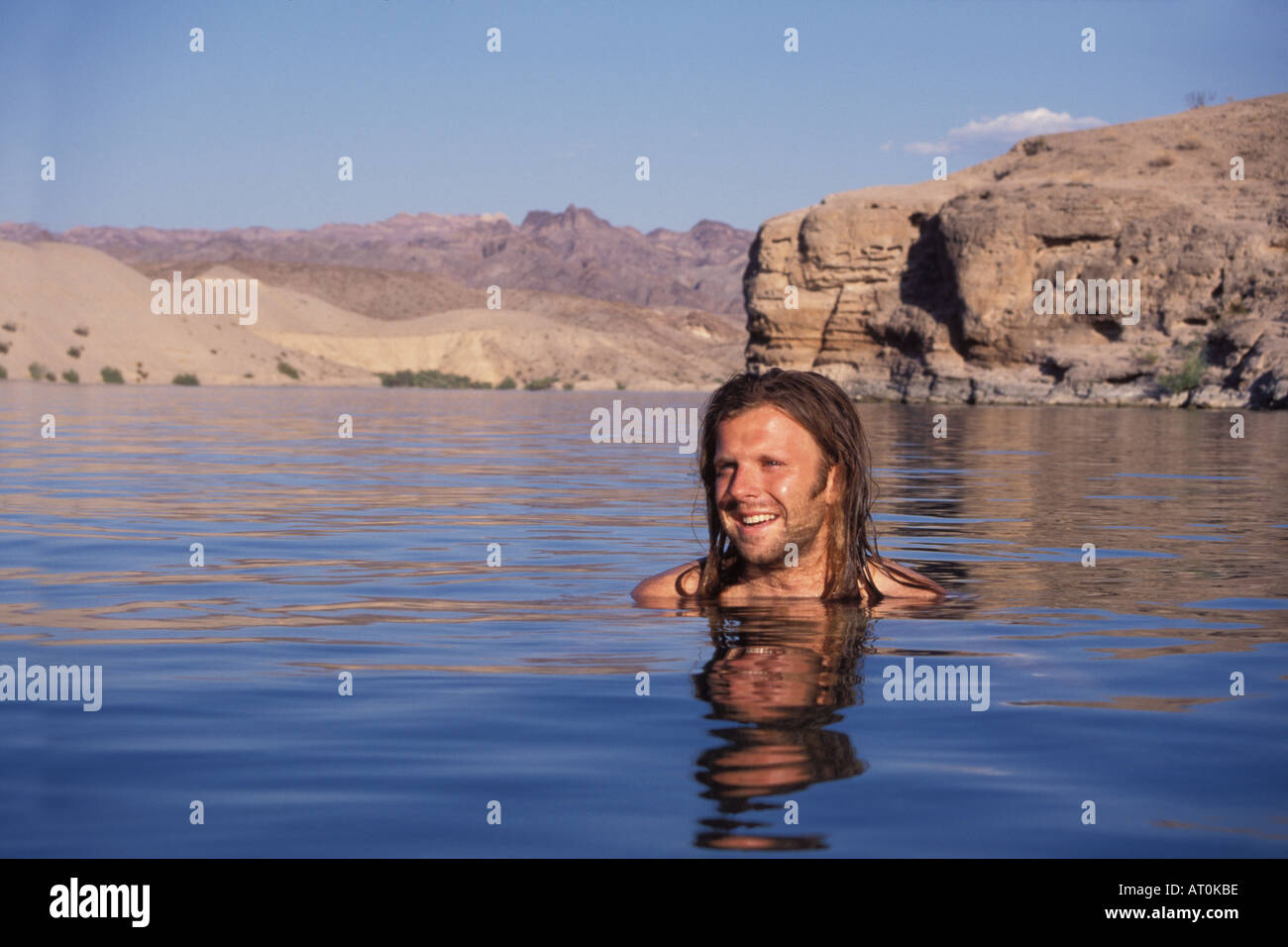 Alex Mercer swims in Lake Mead Lake Mead National Recreation Area ...