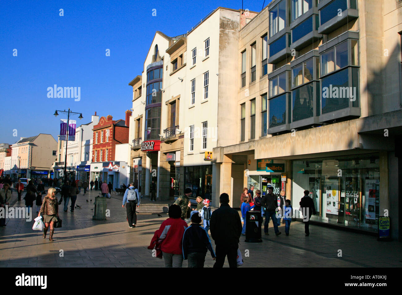 cheltenham town city centre high street shops gloucestershire england ...