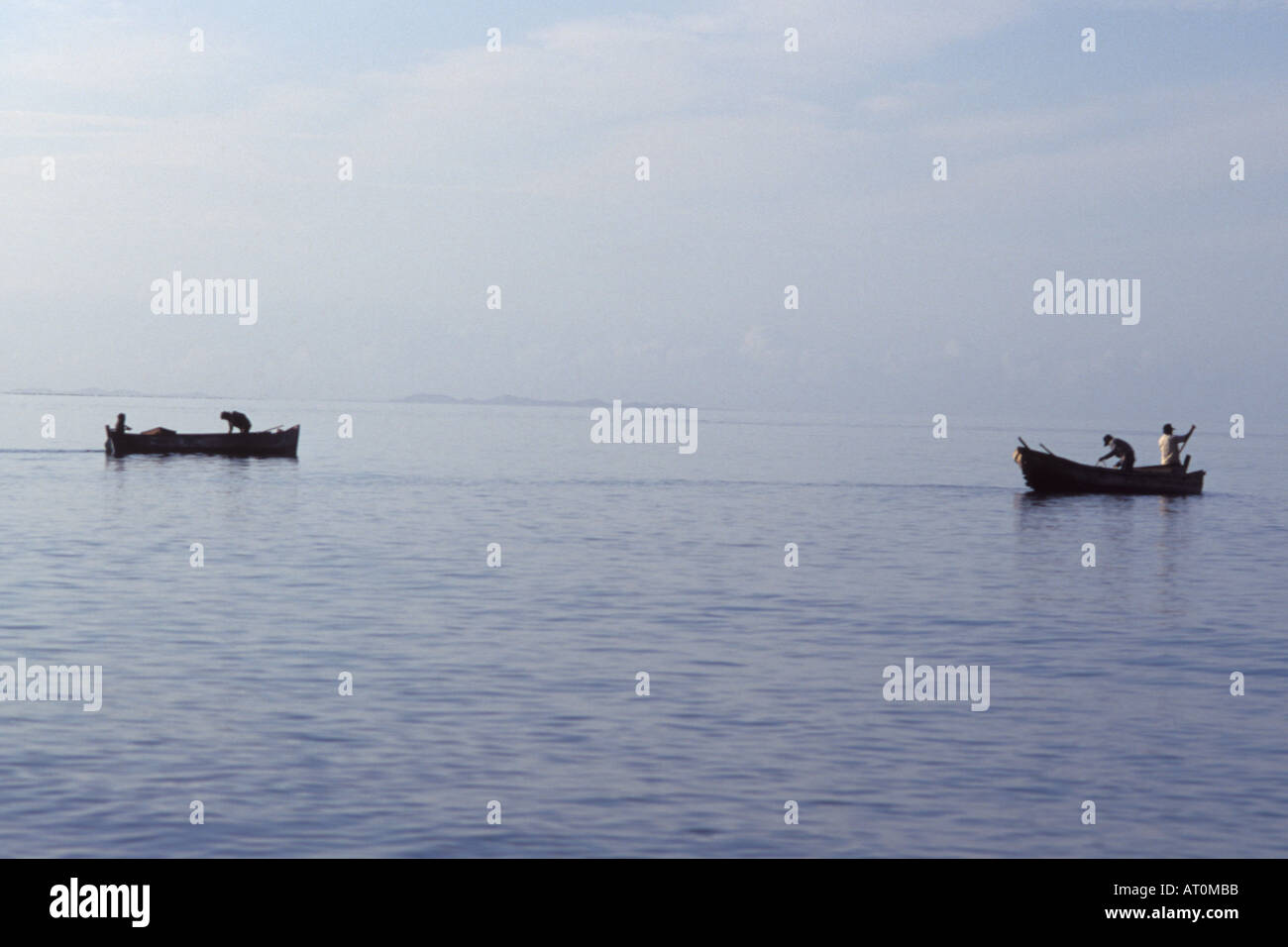 indian indigenous fisherman set their nets in the Columbia La Guajira ...