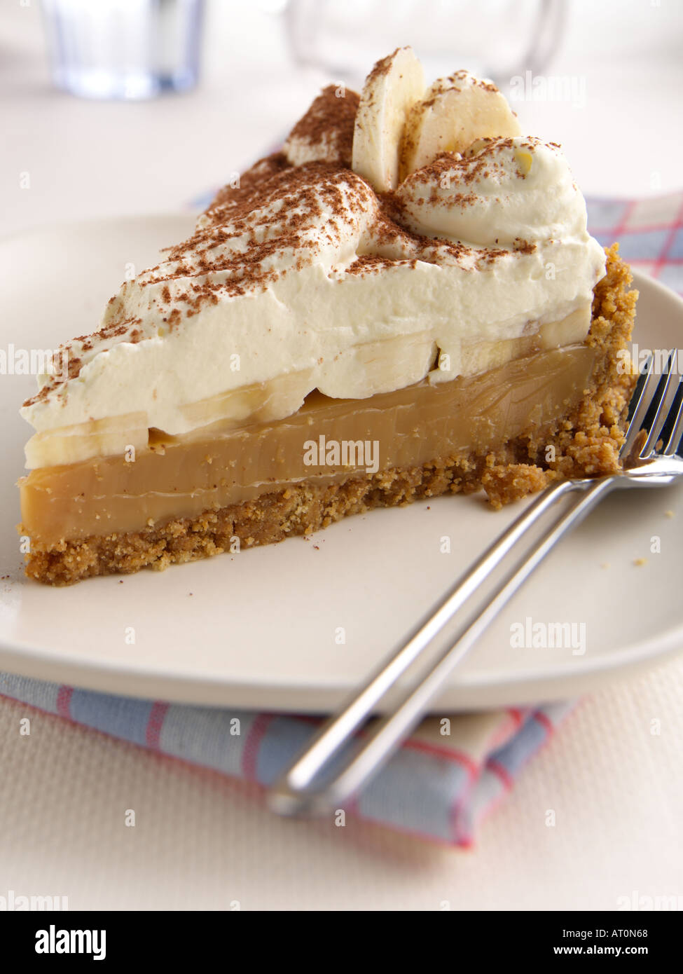 Banoffee pie slice Stock Photo - Alamy