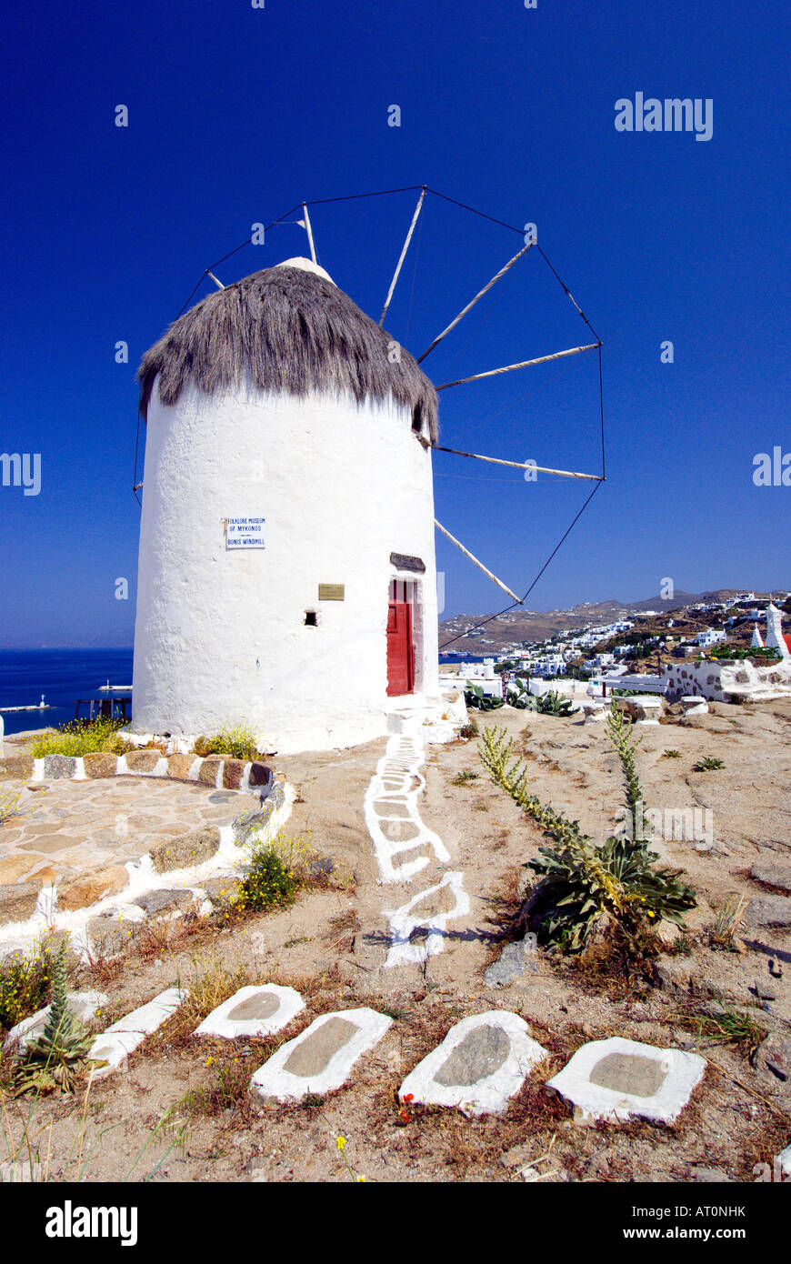 The Bonis Windmill at the Folklore Museum of Mykonos in Hora on the ...