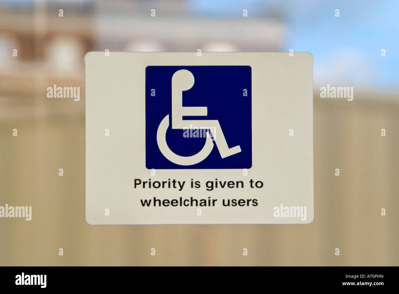 Bus disabled window sticker hi-res stock photography and images - Alamy