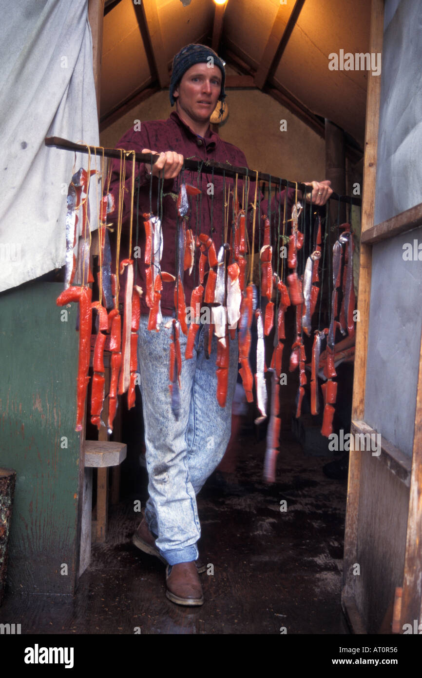Karl Kircher commercial set net fisherman takes Kenai sockeye salmon ...