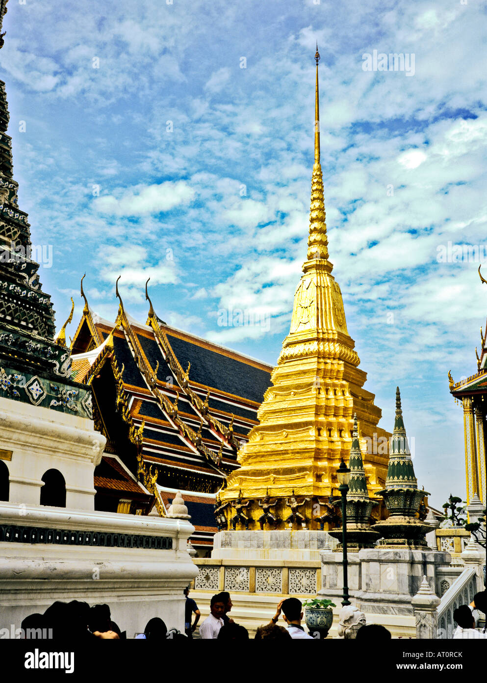 Gilded spire in the Grand Palace in Bangkok Thailand Asia Stock Photo ...