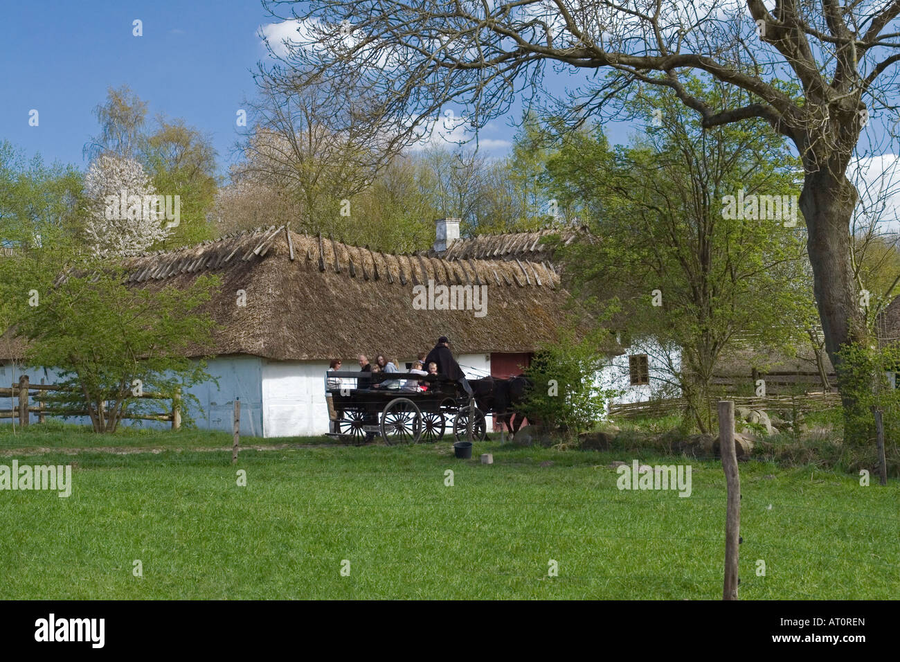 19th century Danish farm house The Funen Village Odense Denmark Stock ...