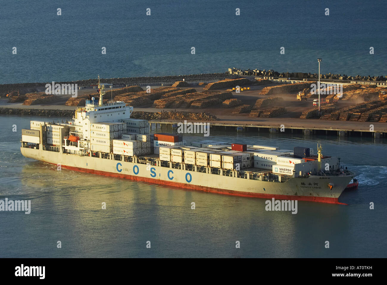 Container Ship Port of Napier Hawkes Bay North Island New Zealand Stock ...