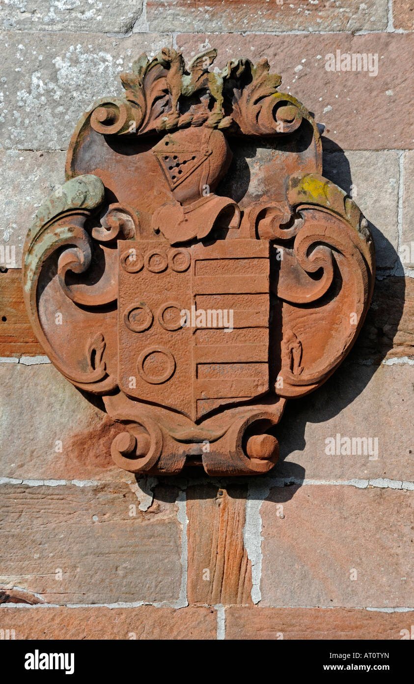 Arms of the Earls of Lonsdale. Church of Saint Michael, Lowther. Lake ...