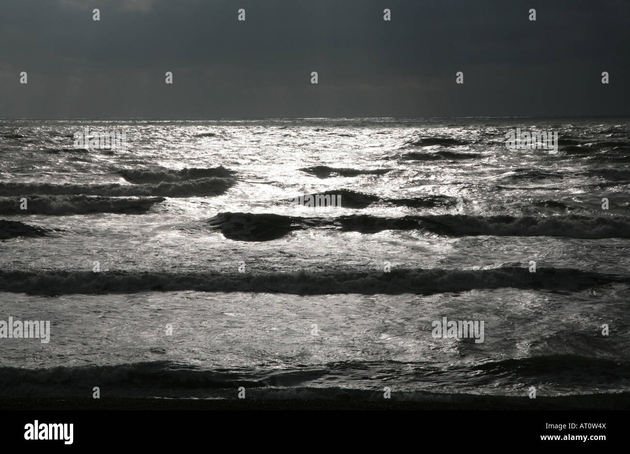 silver gray seascape Stock Photo - Alamy