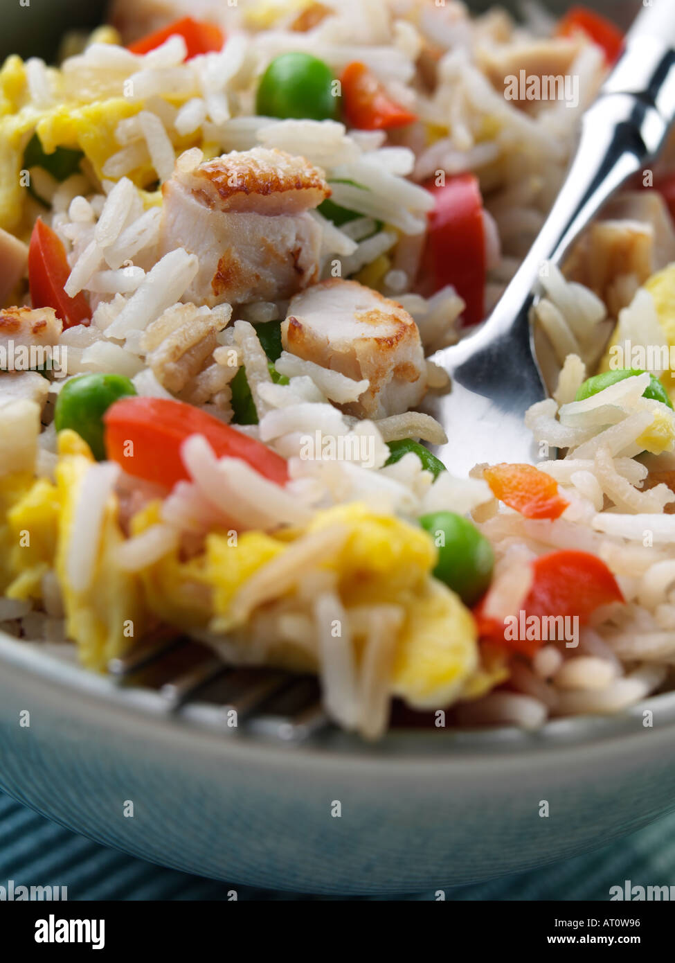 Special chicken egg fried rice Stock Photo - Alamy