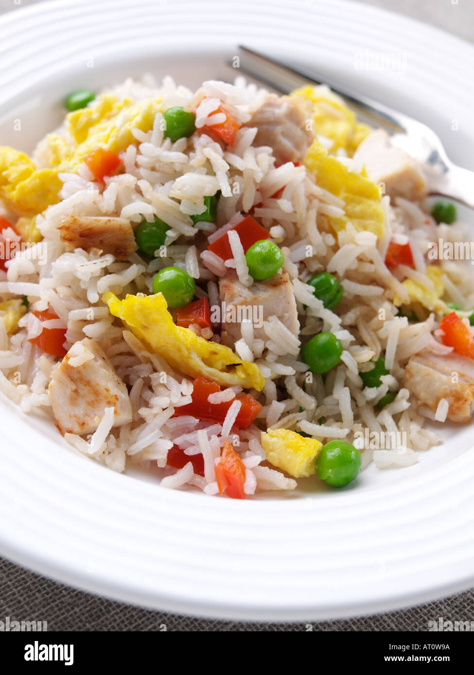 Special chicken egg fried rice Stock Photo - Alamy