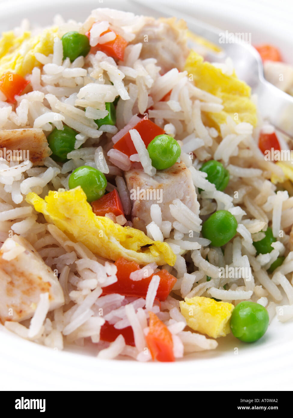 Special chicken egg fried rice Stock Photo - Alamy