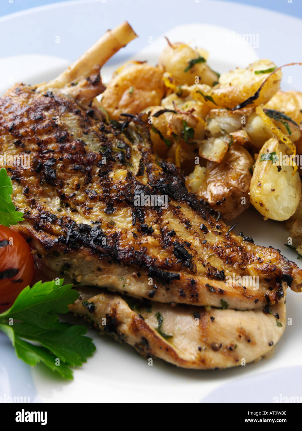 Char grilled Chicken Stock Photo - Alamy