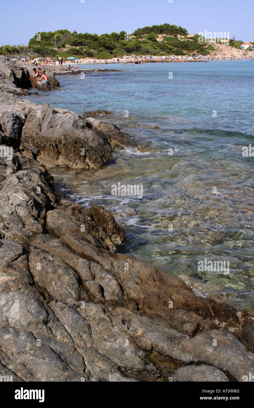 Beach near Carloforte, St Pietro island, Sardinia, Italy Stock Photo ...