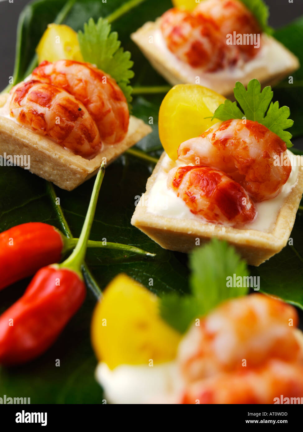Crayfish canapes appetizers hi-res stock photography and images - Alamy