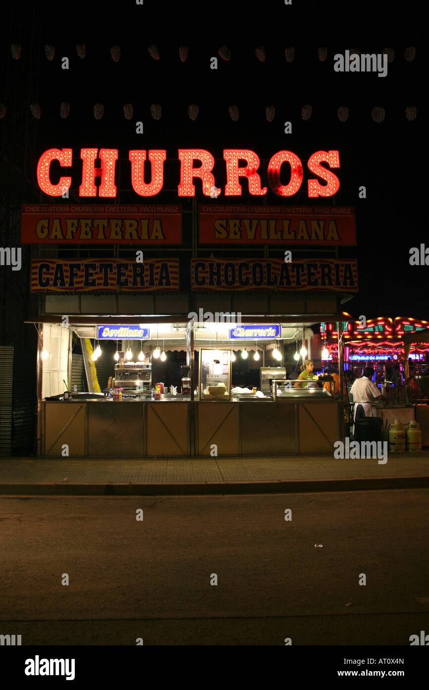 Churros seller at Ayamonte fair Stock Photo - Alamy