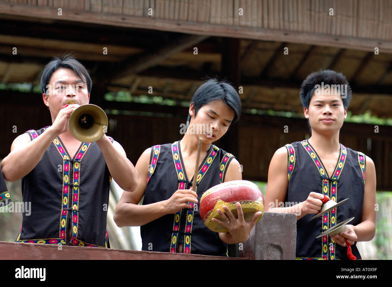 Young Miao minority men in traditional dress, Guangxi Province, China ...