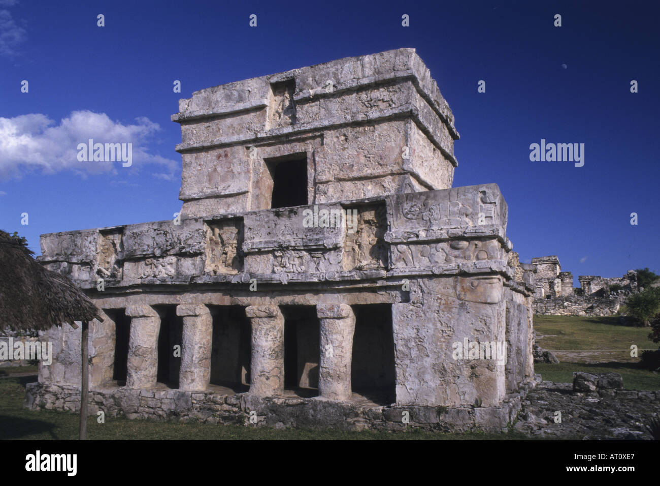 Temple of the frescos Mayan ruins Tulum Quintana Roo Mexico Mayan art ...