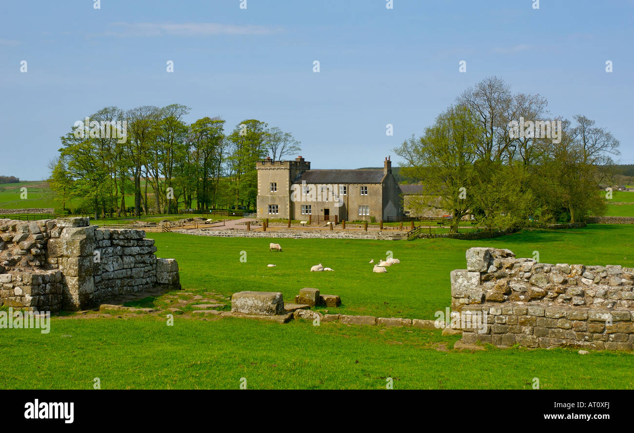 Birdoswald Roman fort, on Hadrian's Wall, near Gilsland, Cumbria UK ...