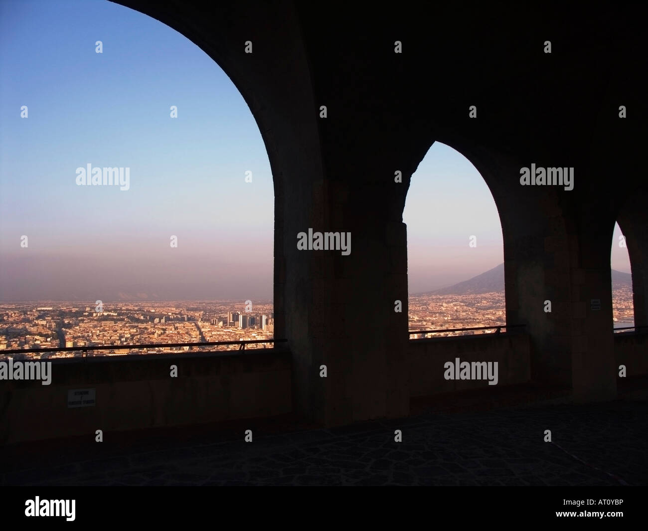 landscape of the city of naples napoli campania italy Stock Photo - Alamy