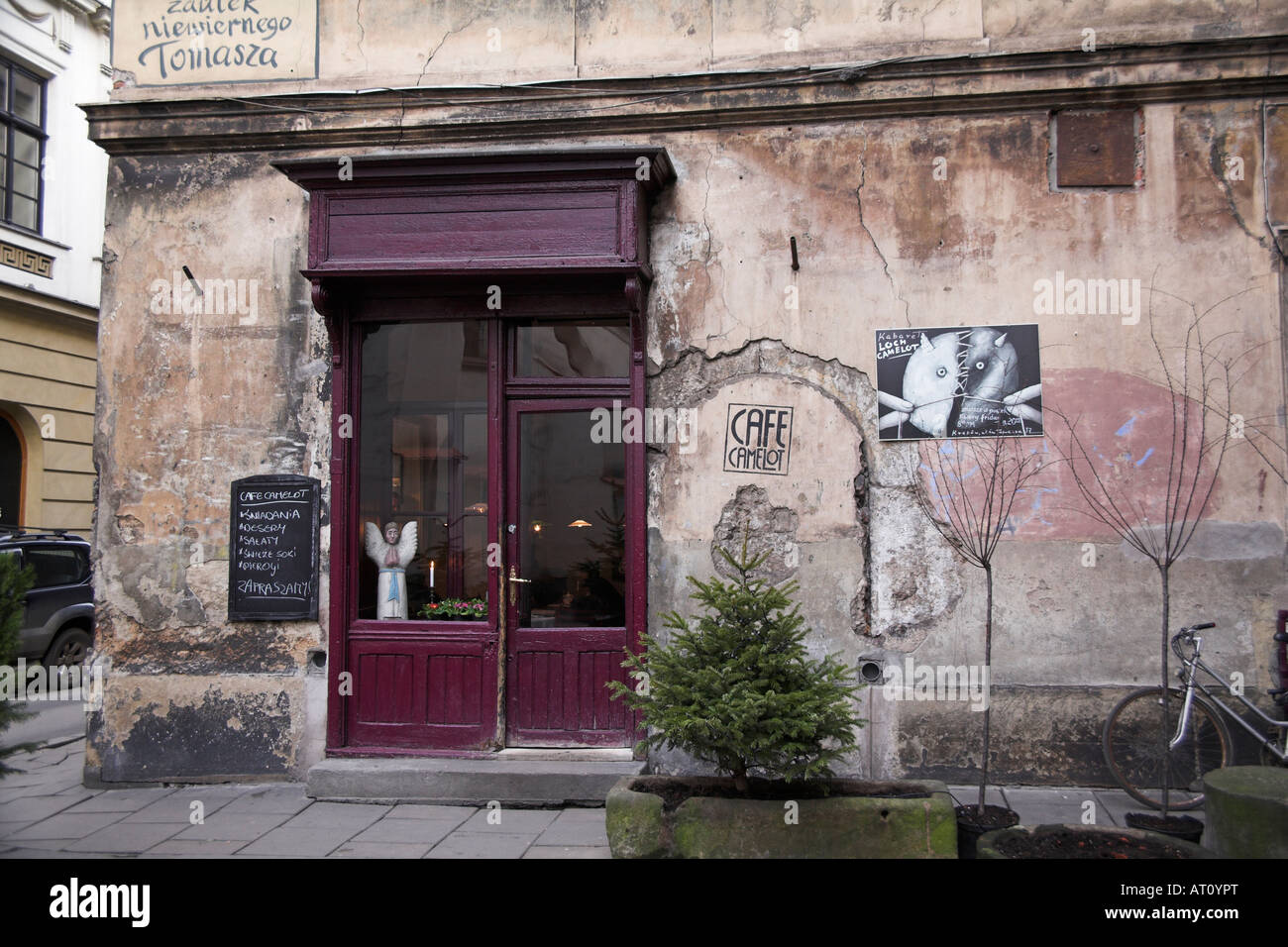Cafe Camelot Krakow Stock Photo - Alamy