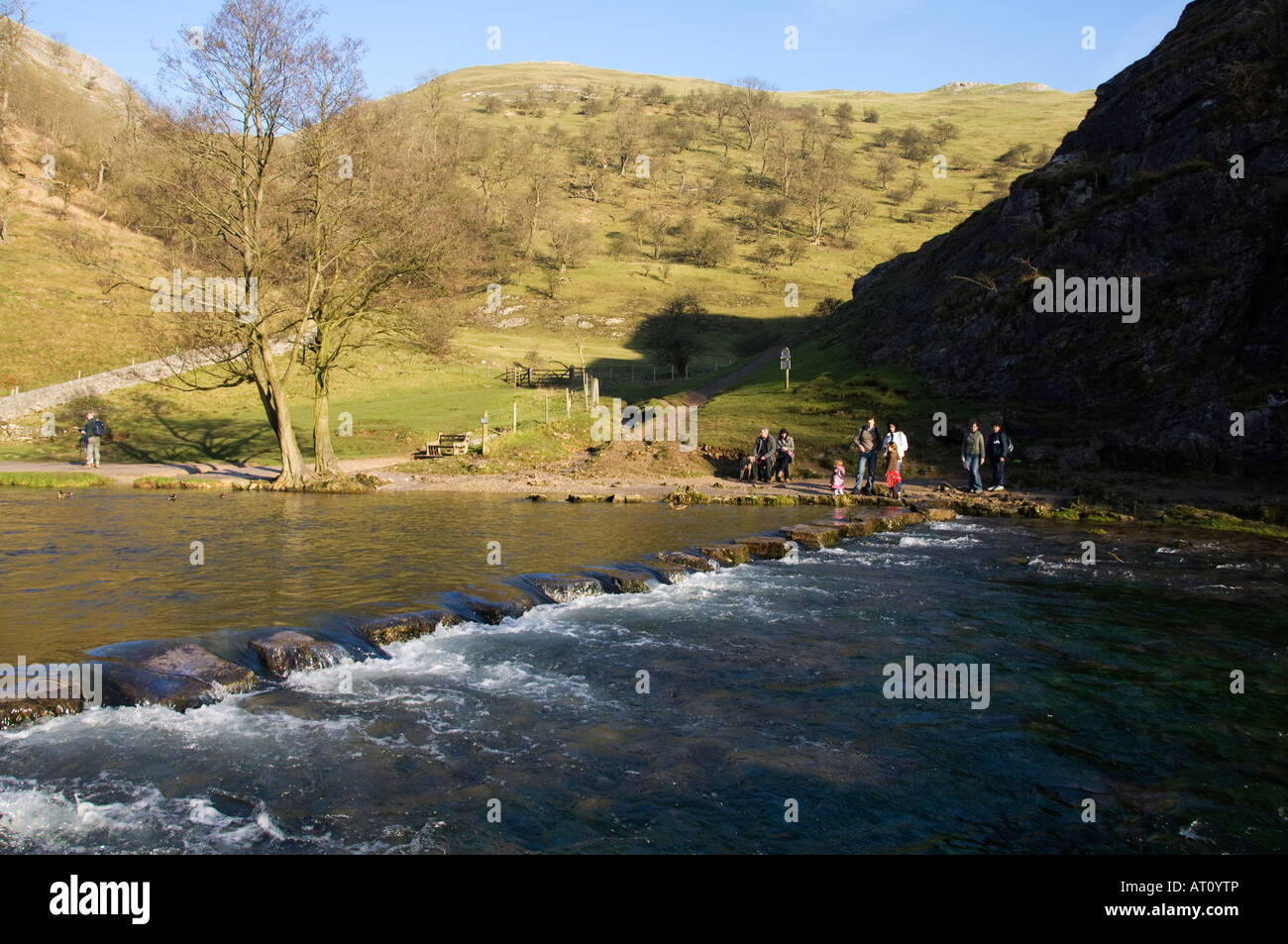 Dovedale Stepping Stones EDITORIAL USE ONLY Stock Photo - Alamy