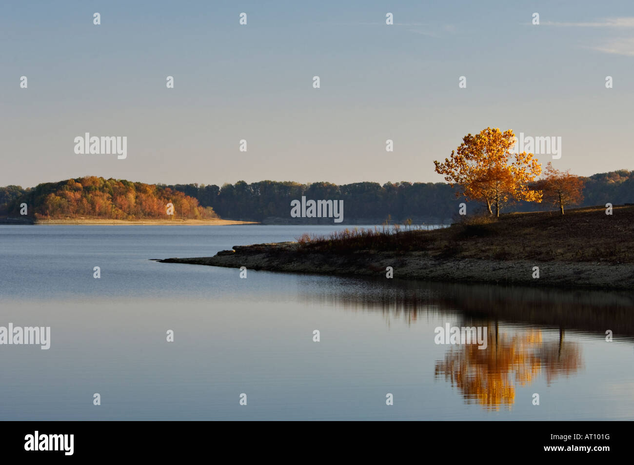 Autumn Color on Barren River Lake Barren County Kentucky Stock Photo ...