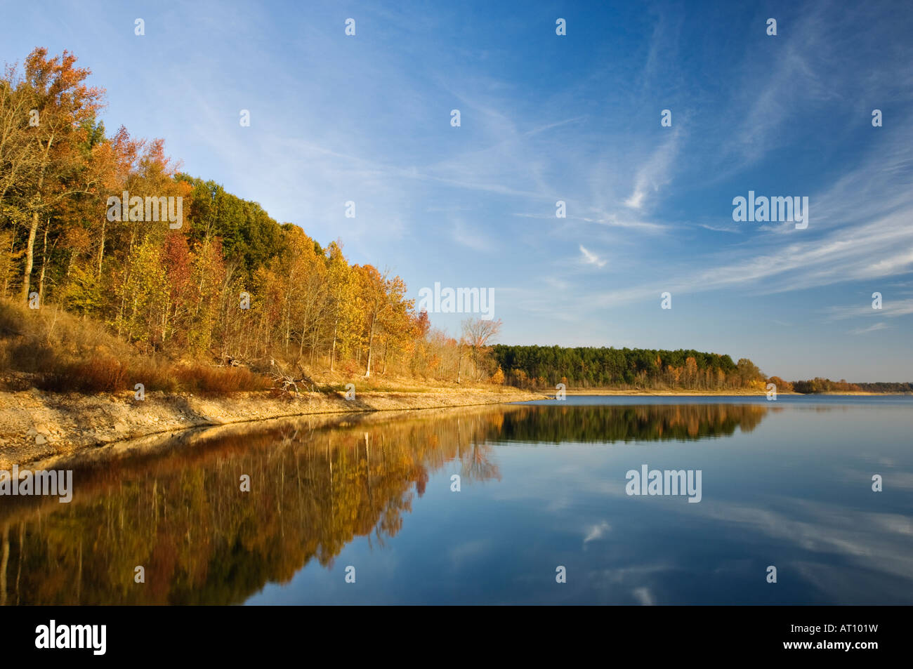Autumn Color on Barren River Lake Barren County Kentucky Stock Photo ...