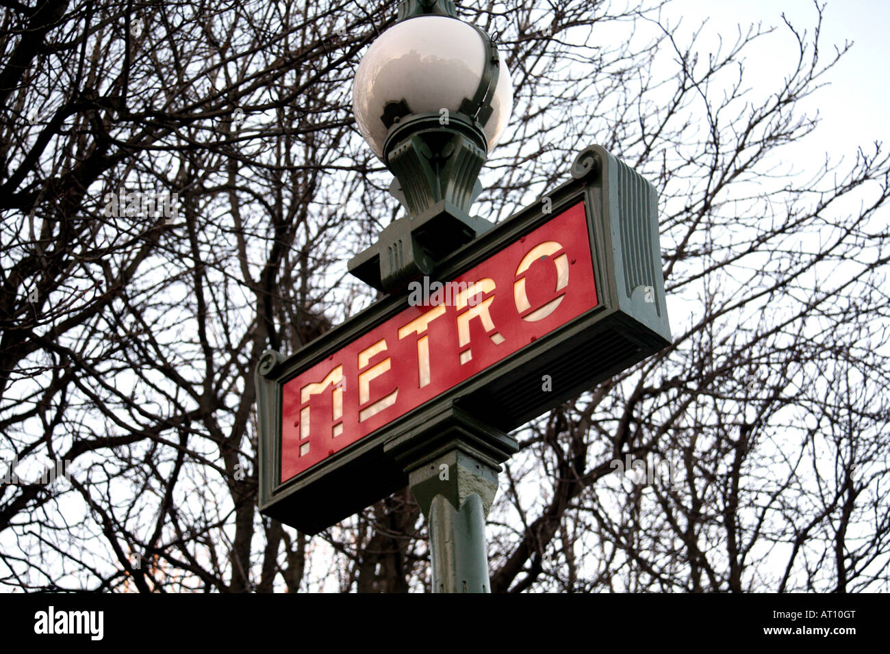 Metro sign in Paris Stock Photo - Alamy